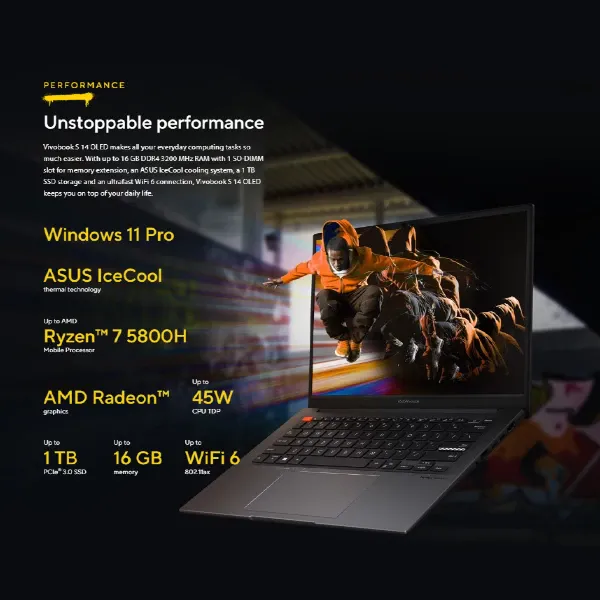 لپ تاپ ایسوس ویووبوک Asus Vivobook S 14 OLED M3402 | هانسل